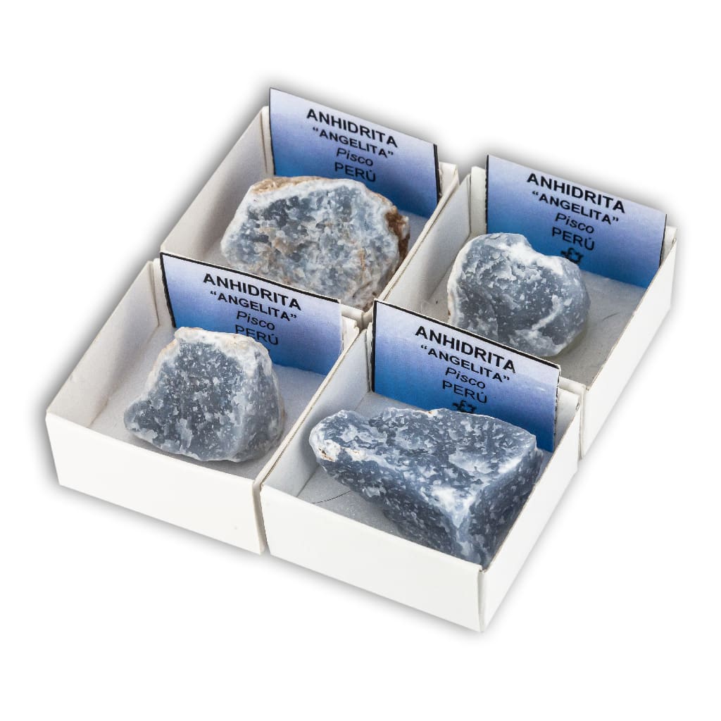 Anhidrita en Cajita de Colección 4x4 cm – Colecciones de Minerales