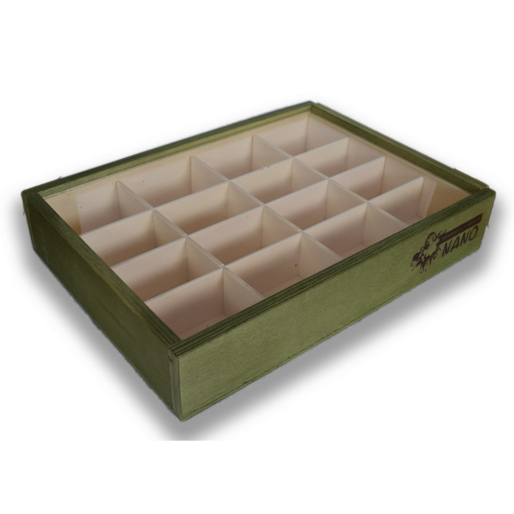 Wooden Display Box with 16 compartments — Colecciones de Minerales
