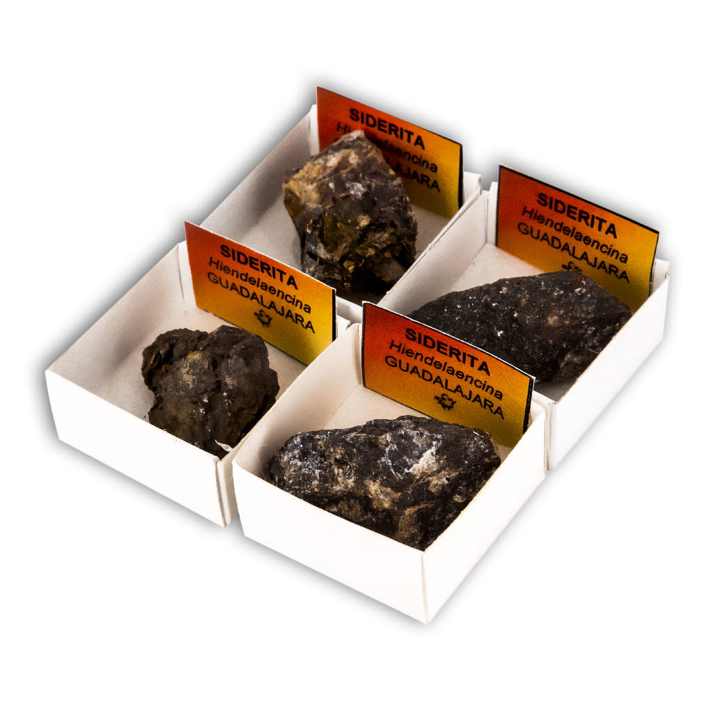 Siderita en Cajita de Colección 4x4 cm – Colecciones de Minerales